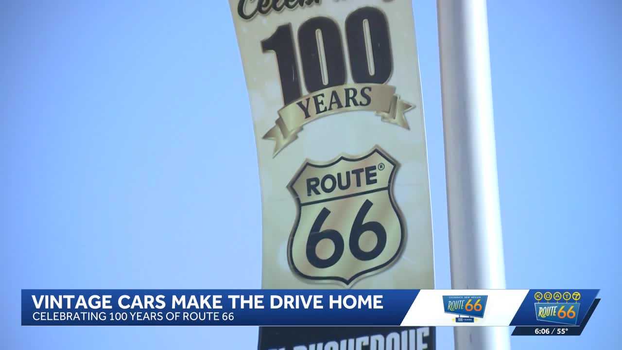 Route 66 centennial celebration begins with vintage car journey