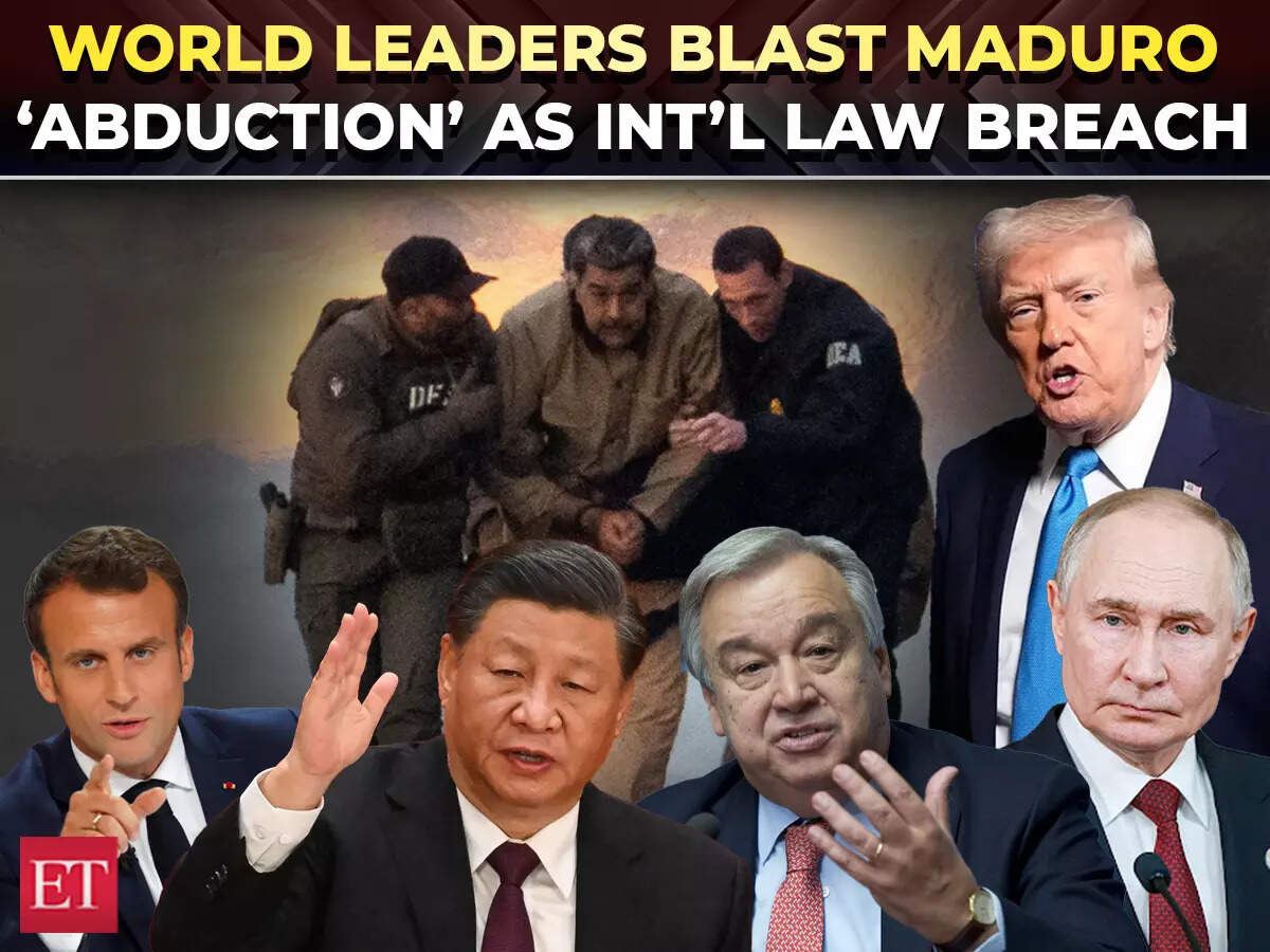 'Breach of international law!': World leaders condemn Maduro & his wife ...