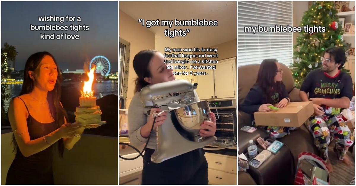 Bumblebee tights has an important meaning on TikTok for gift giving any ...