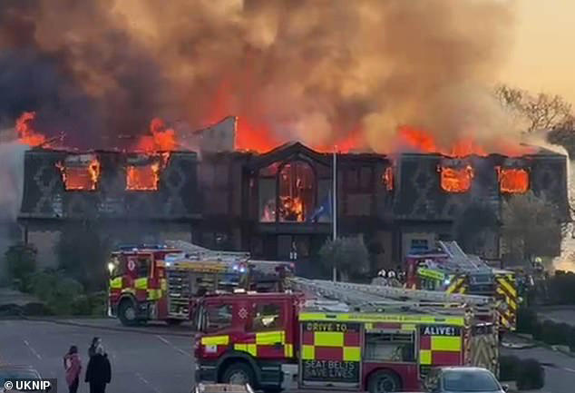 Huge fire erupts at historic golf club in Essex with clubhouse up in flames