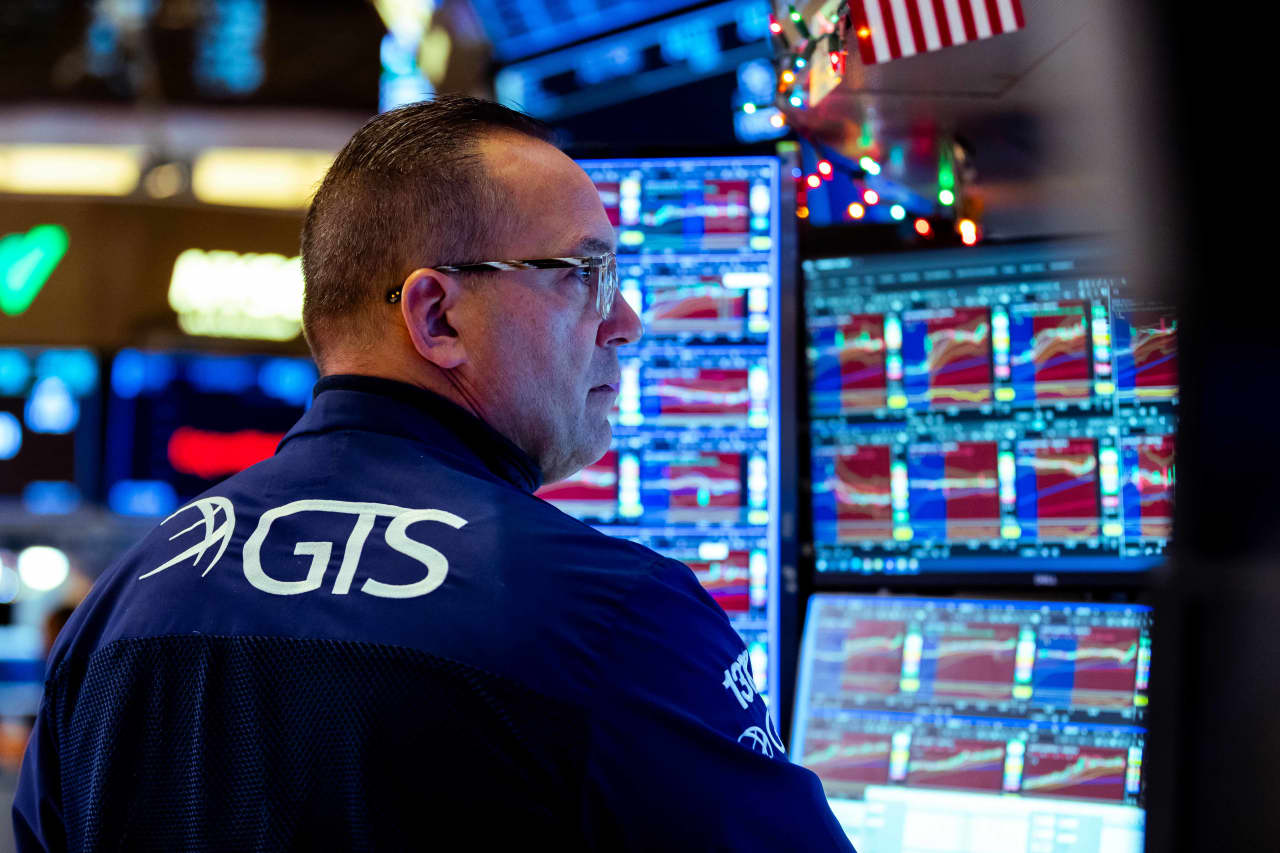 Stock futures are falling along with oil. Gold, silver drift higher.