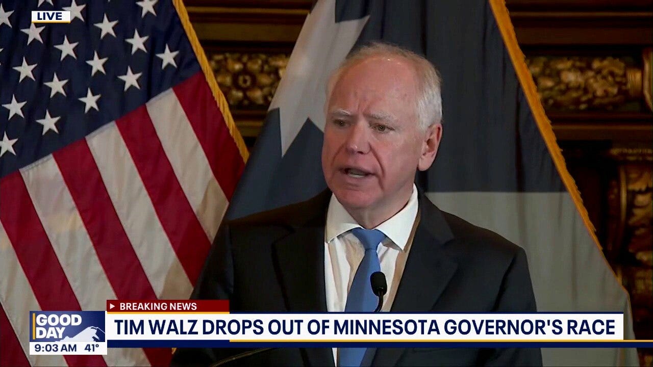 Tim Walz drops out of MN governor's race: Press conference