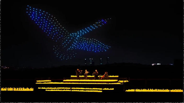 Un merveilleux spectacle de 1000 drones lumineux débarque à Nantes