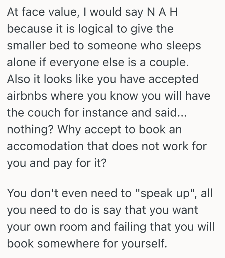 Man is always left with the smallest bed whenever the family goes on a ...