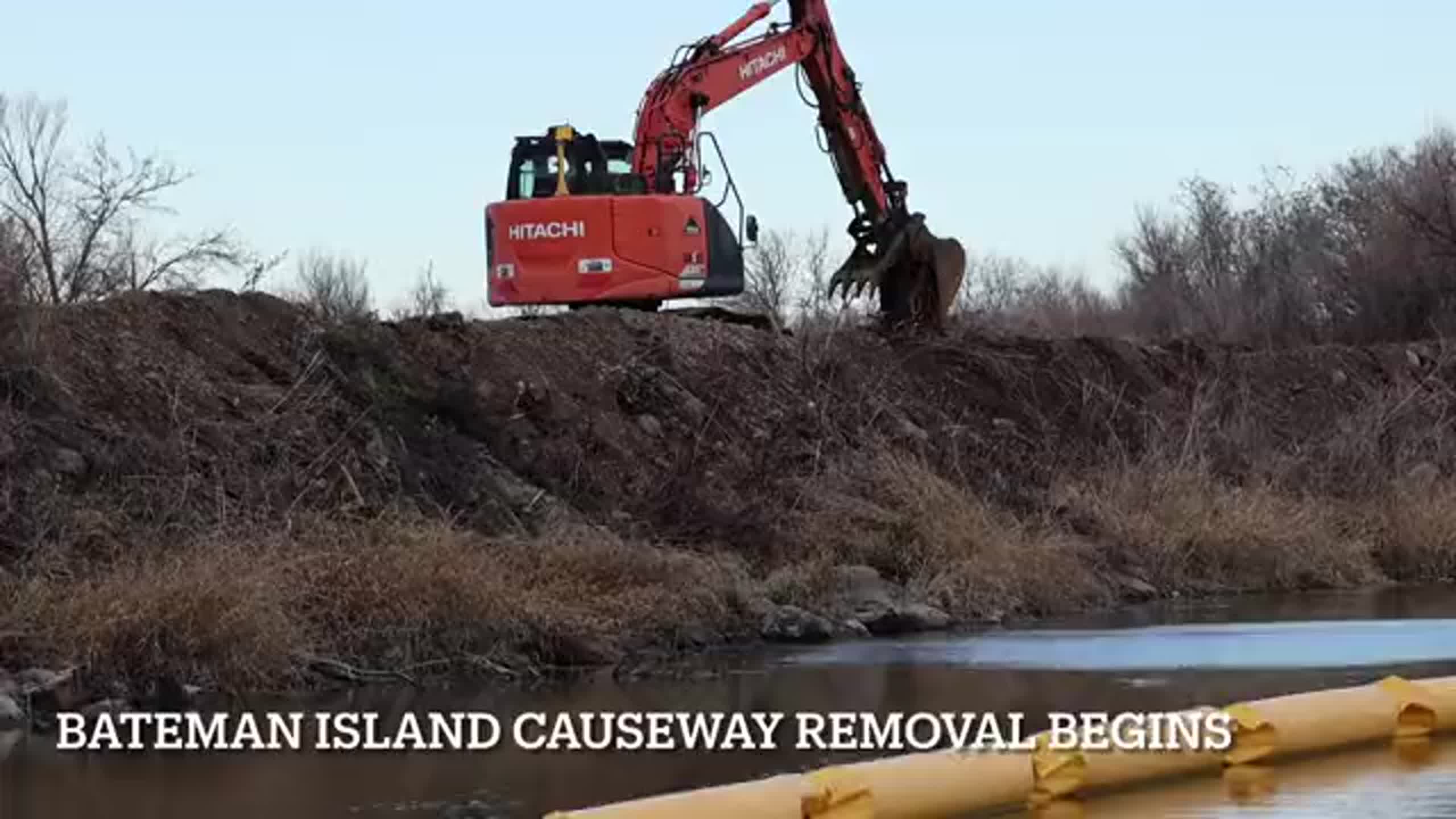 Watch crews start $1.2M process to remove Bateman Island causeway