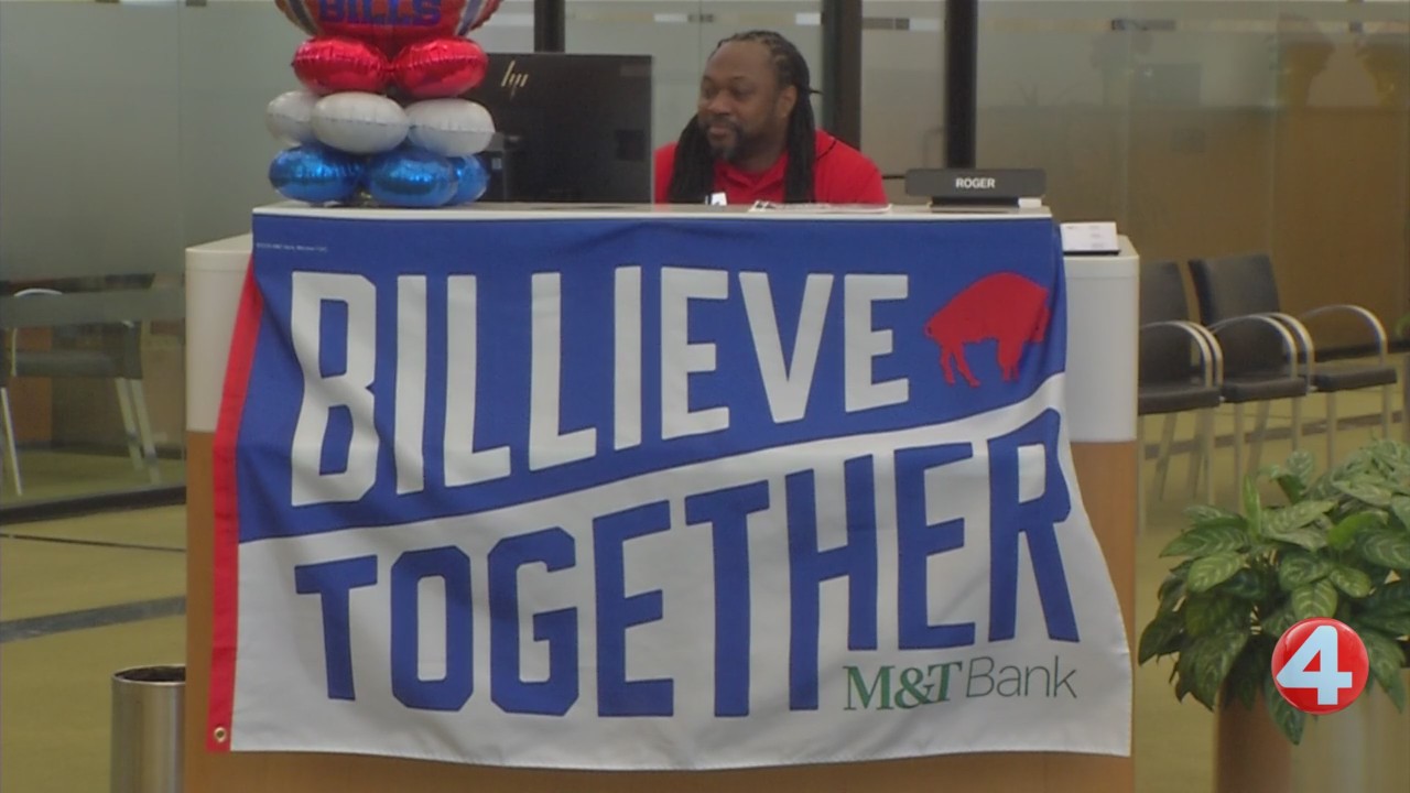 M&T Bank giving away Bills flags