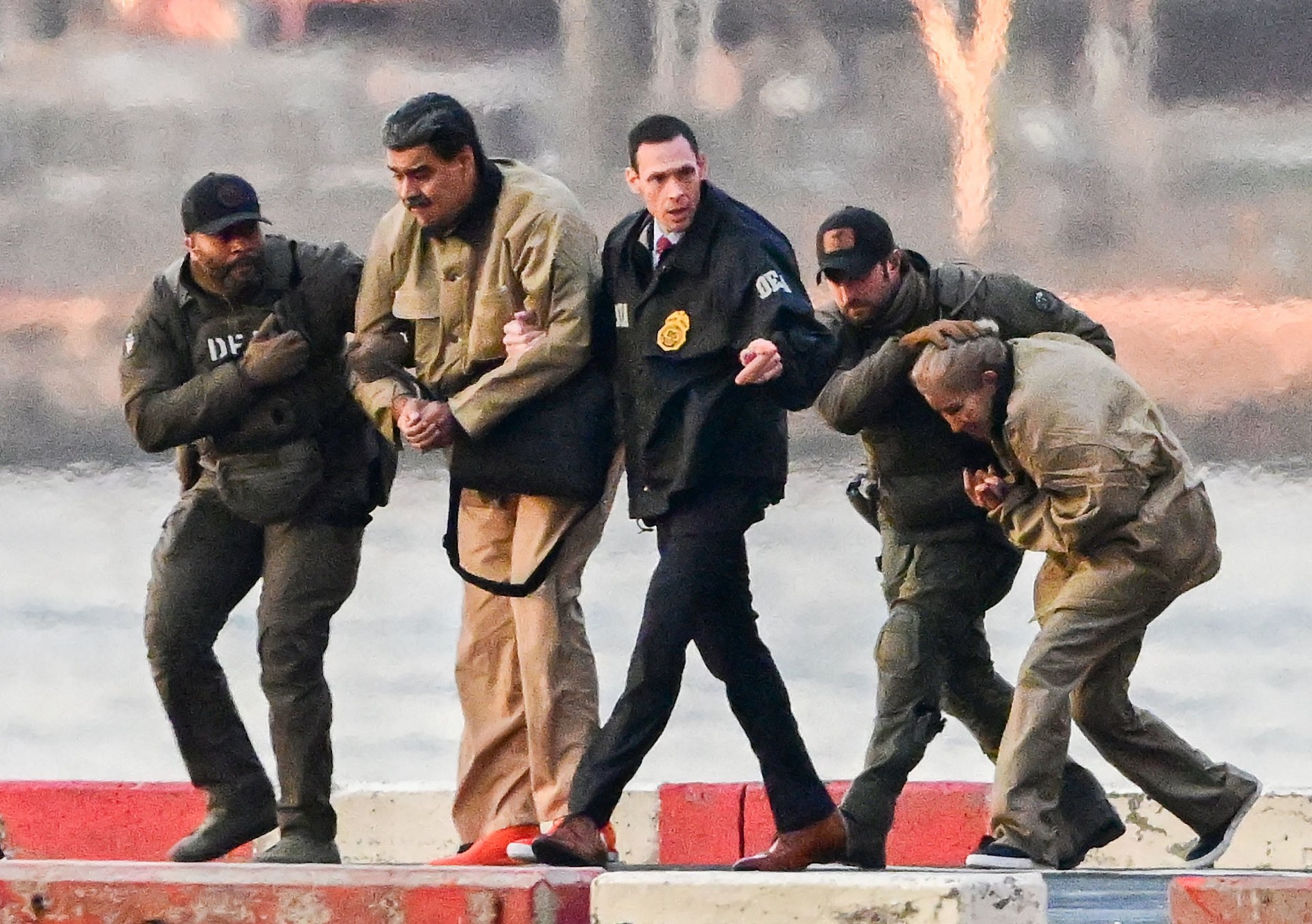 Nicolas Maduro led to New York court in handcuffs