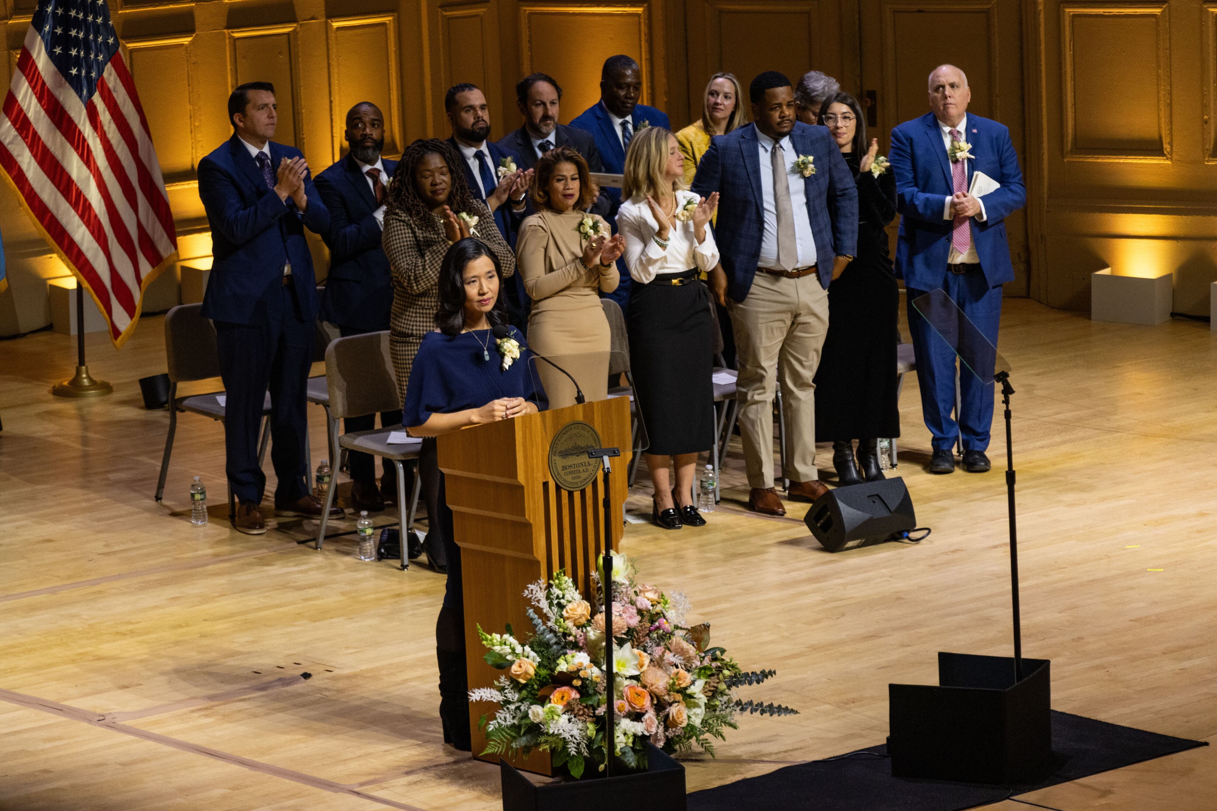 Boston Mayor Wu vows to improve schools, fight Trump as she is sworn in ...