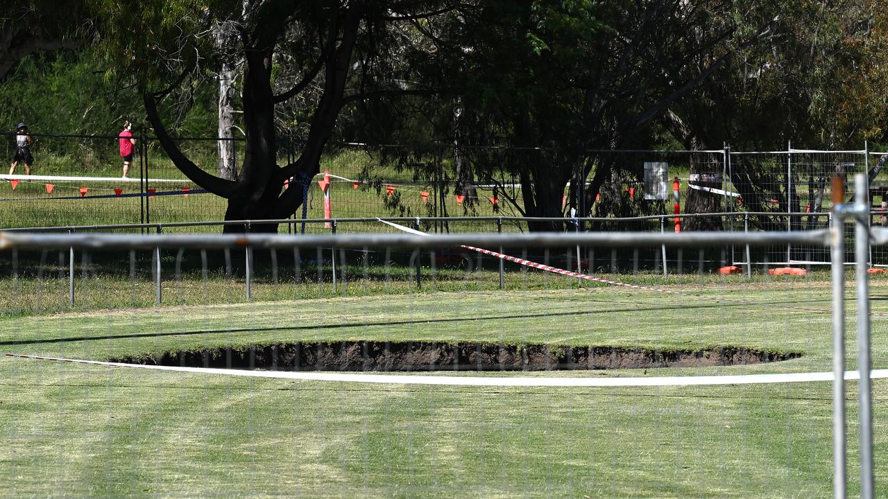 Massive sinkhole opens up near major tunnel project