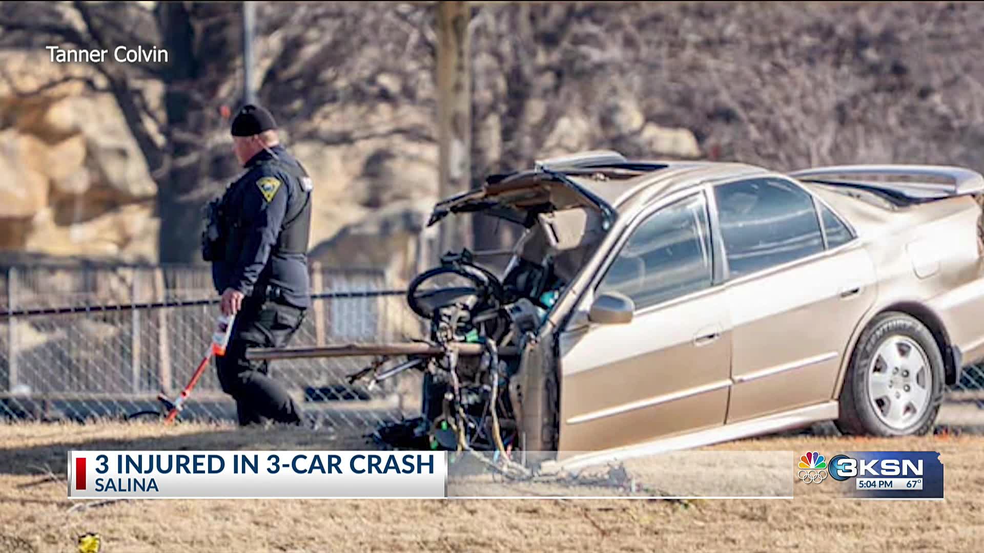 Driver airlifted to Wichita hospital after three-car crash in Salina