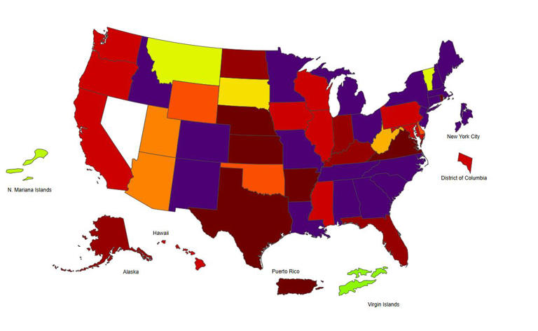 Tennessee flu spread among worst in US, CDC data shows