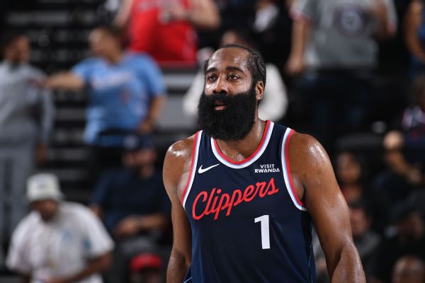 James Harden (shoulder) sits out Clippers' win vs. Warriors