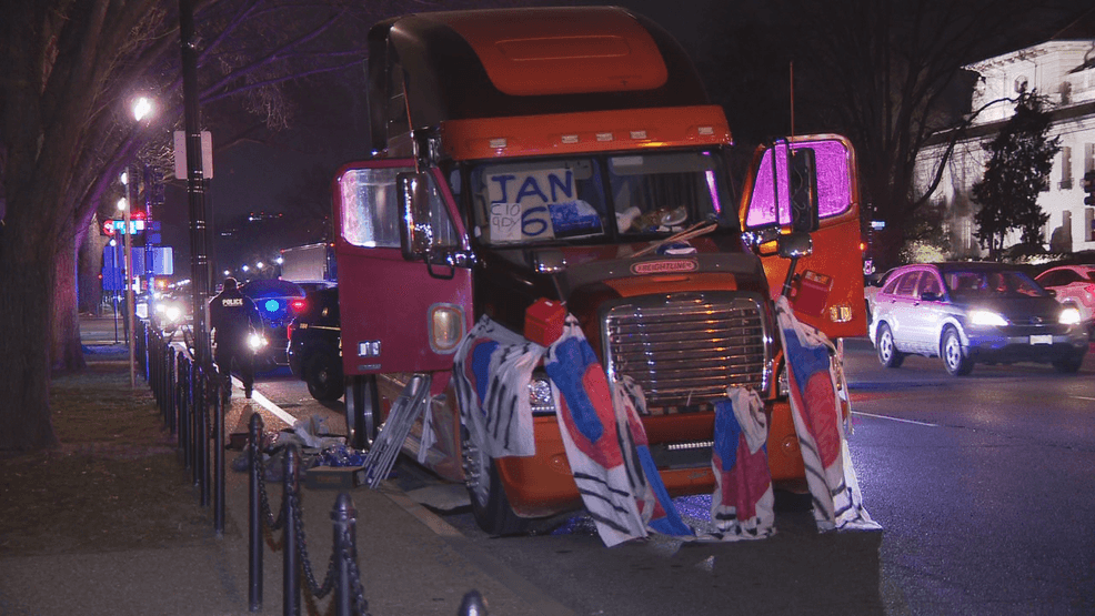 Man driving truck with 'Jan. 6' signs arrested near White House for ...