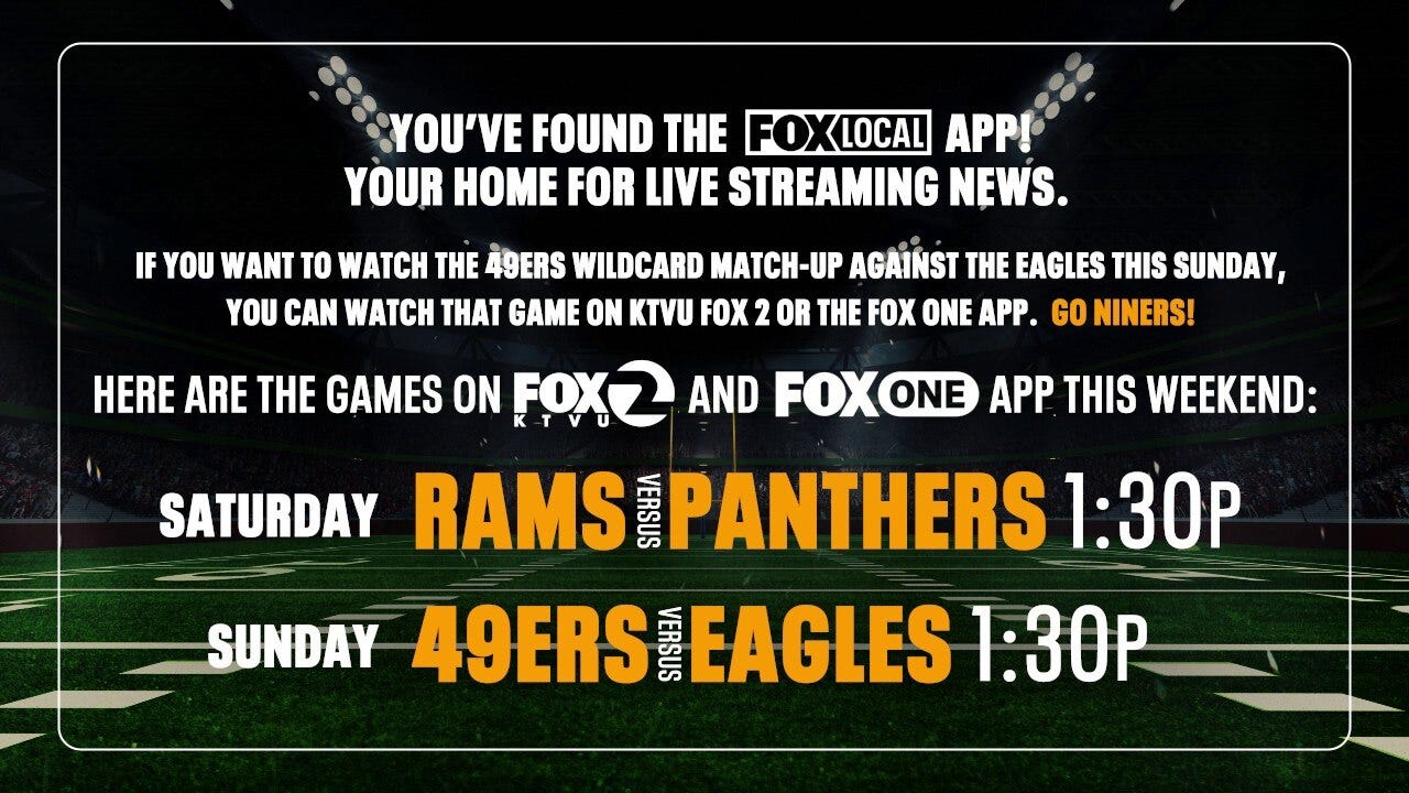 Fox Local: Where to watch 49ers vs Eagles on Sunday