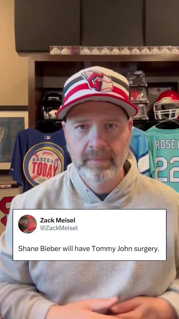 Chris Rose is devastated by the Shane Bieber news #mlb #baseball # ...