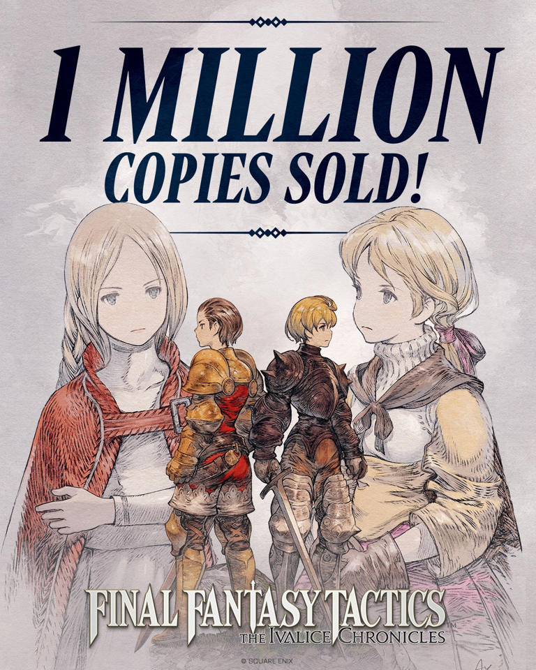 Final Fantasy Tactics has sold one million copies