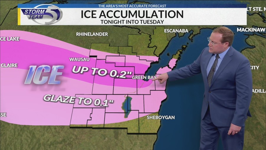 Icy travel possible early Tuesday morning