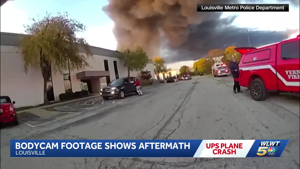 Police bodycam video shows aftermath of deadly UPS plane crash in ...