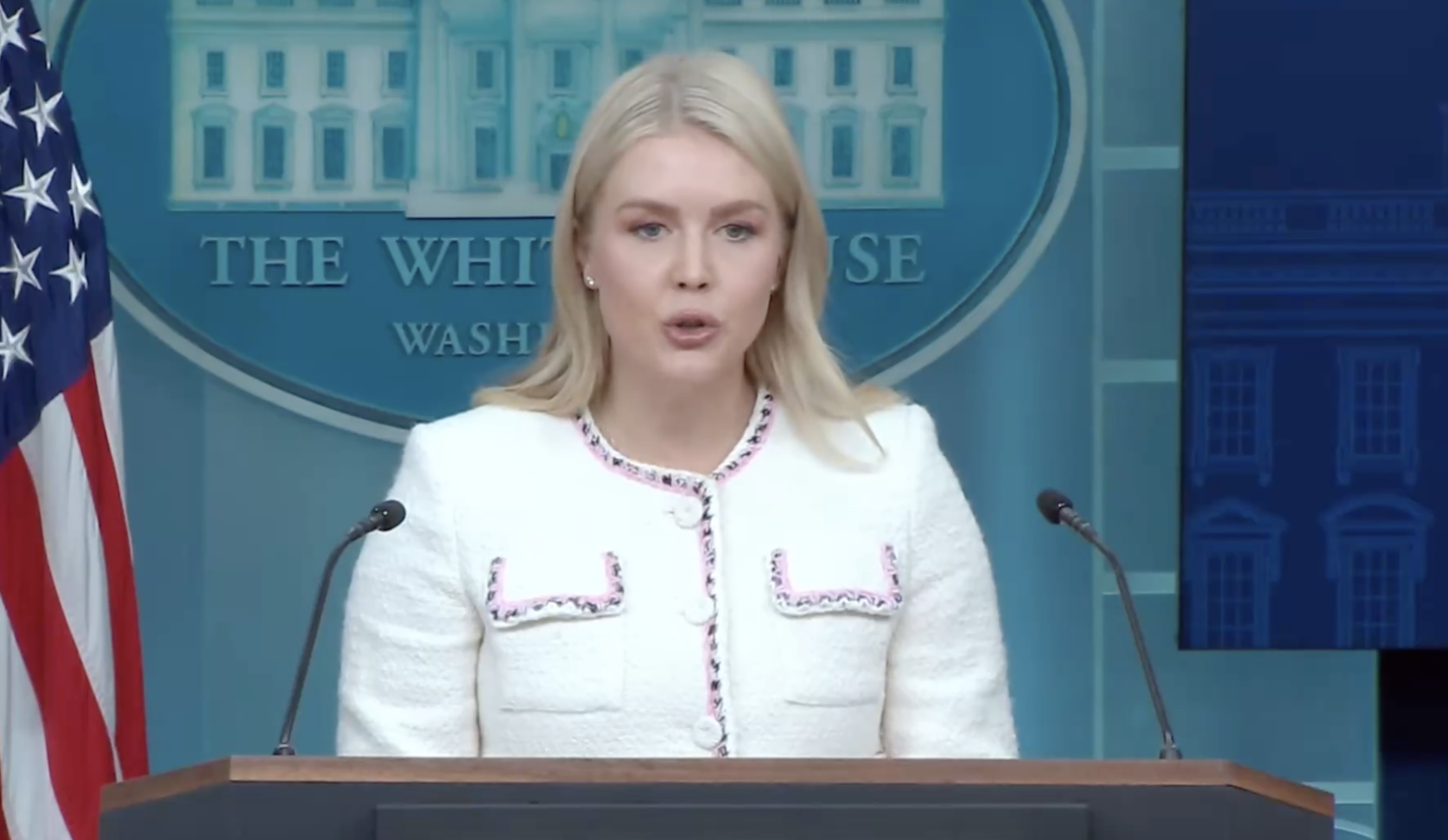 'The president's in incredibly good shape': Karoline Leavitt lies with ...