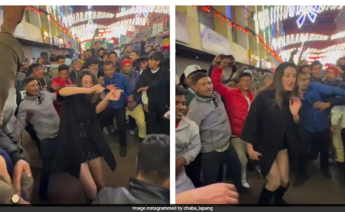 Foreign tourist dances freely on Shillong street as locals form protective circle, video wins hearts
