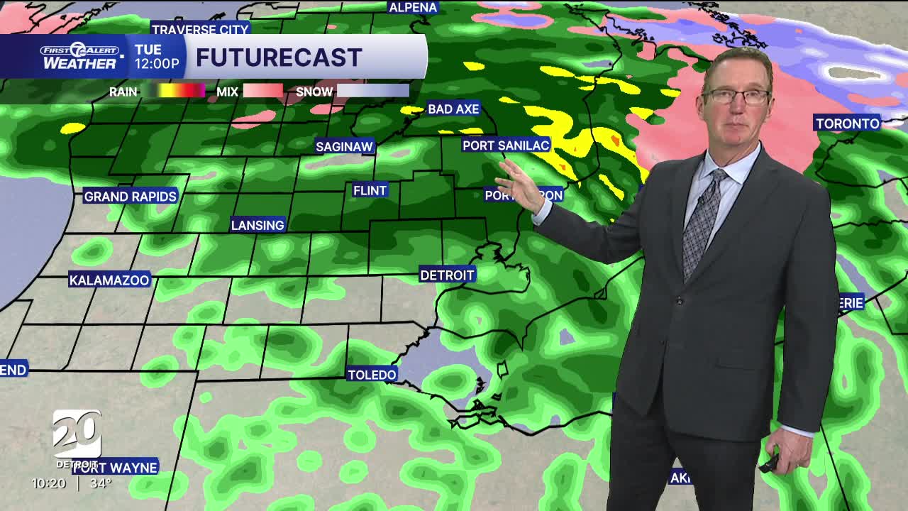 Spotty freezing rain chance