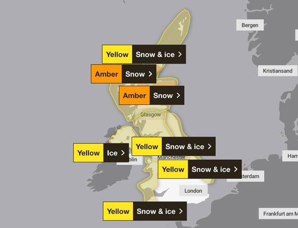 UK snow: Met Office issues 'danger to life' amber warnings for heavy ...
