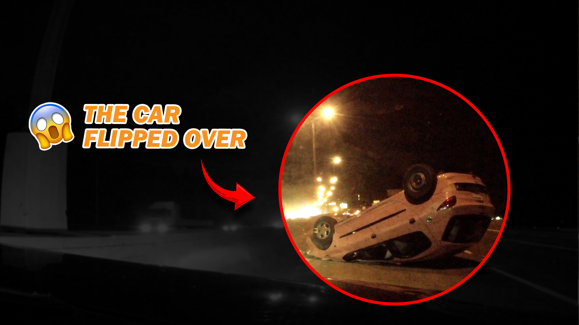 High speed leads to car flipping over