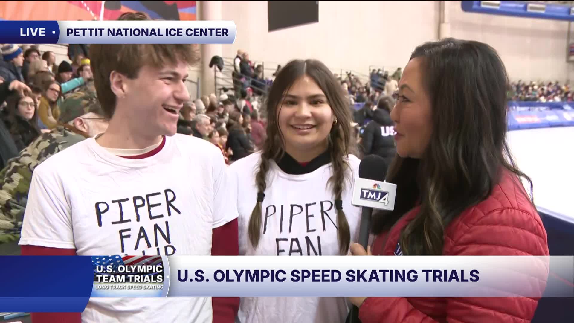 'Piper Fan Club' attend speed skating trial