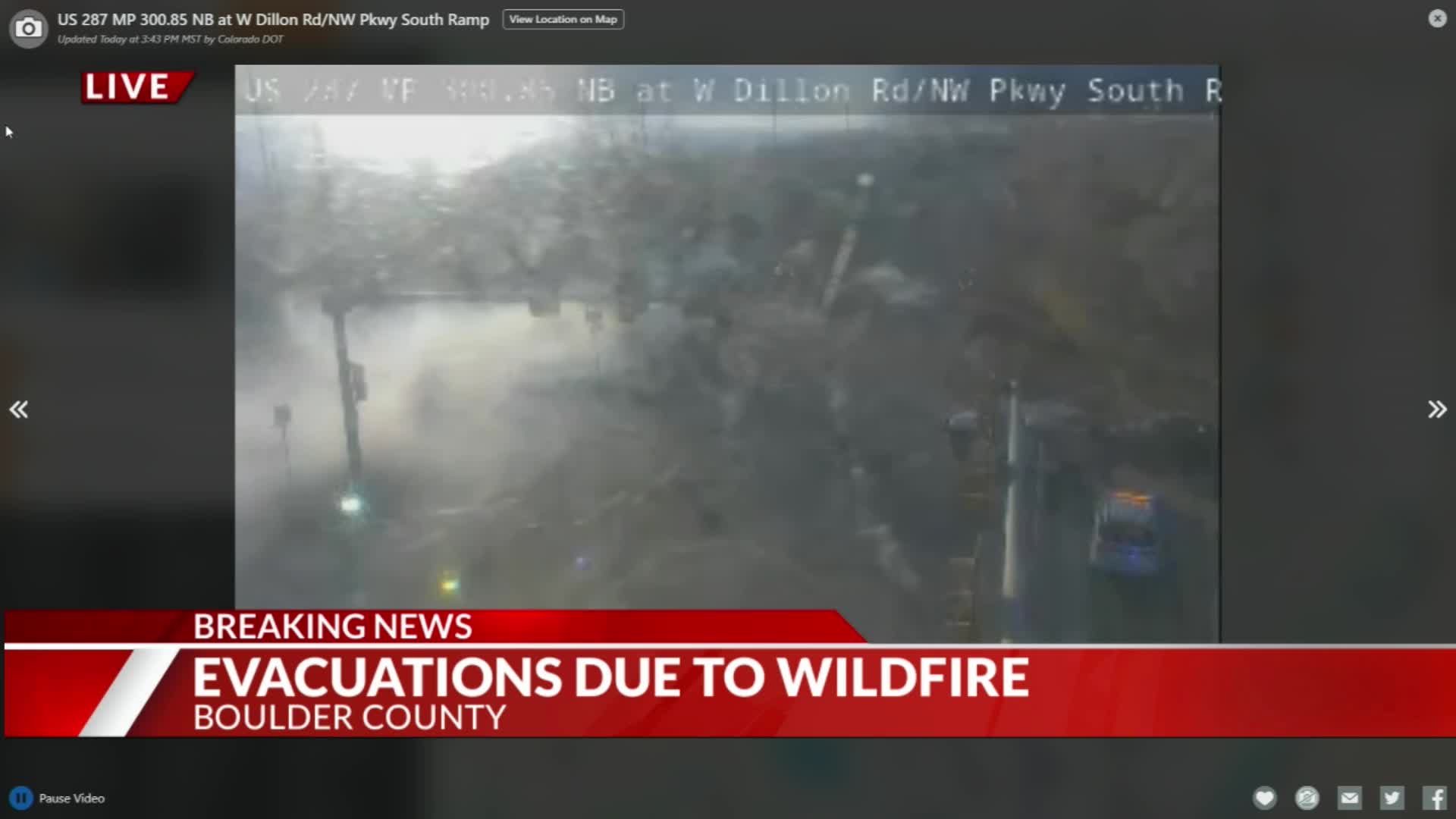 New images show fire burning in Boulder County