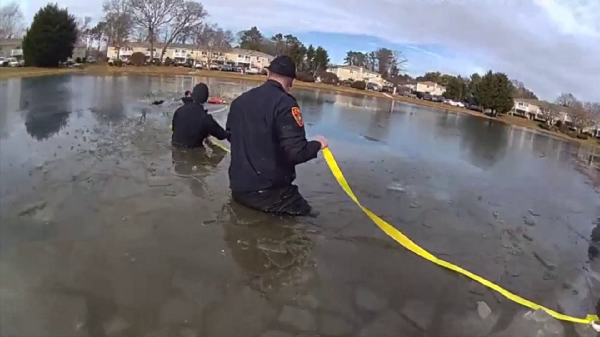 Cops save boy who fell through ice on Christmas Day