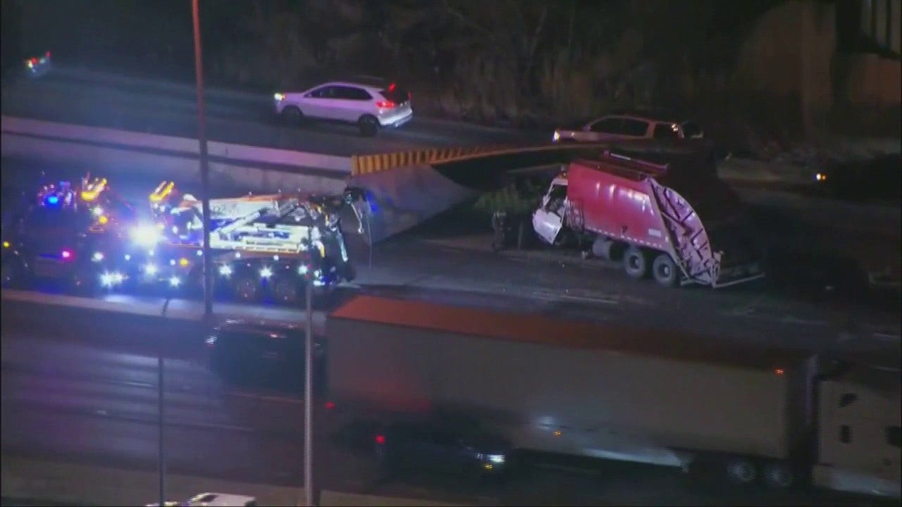 Garbage truck, semi involved in rollover crash on I-94 in Chicago, ISP says