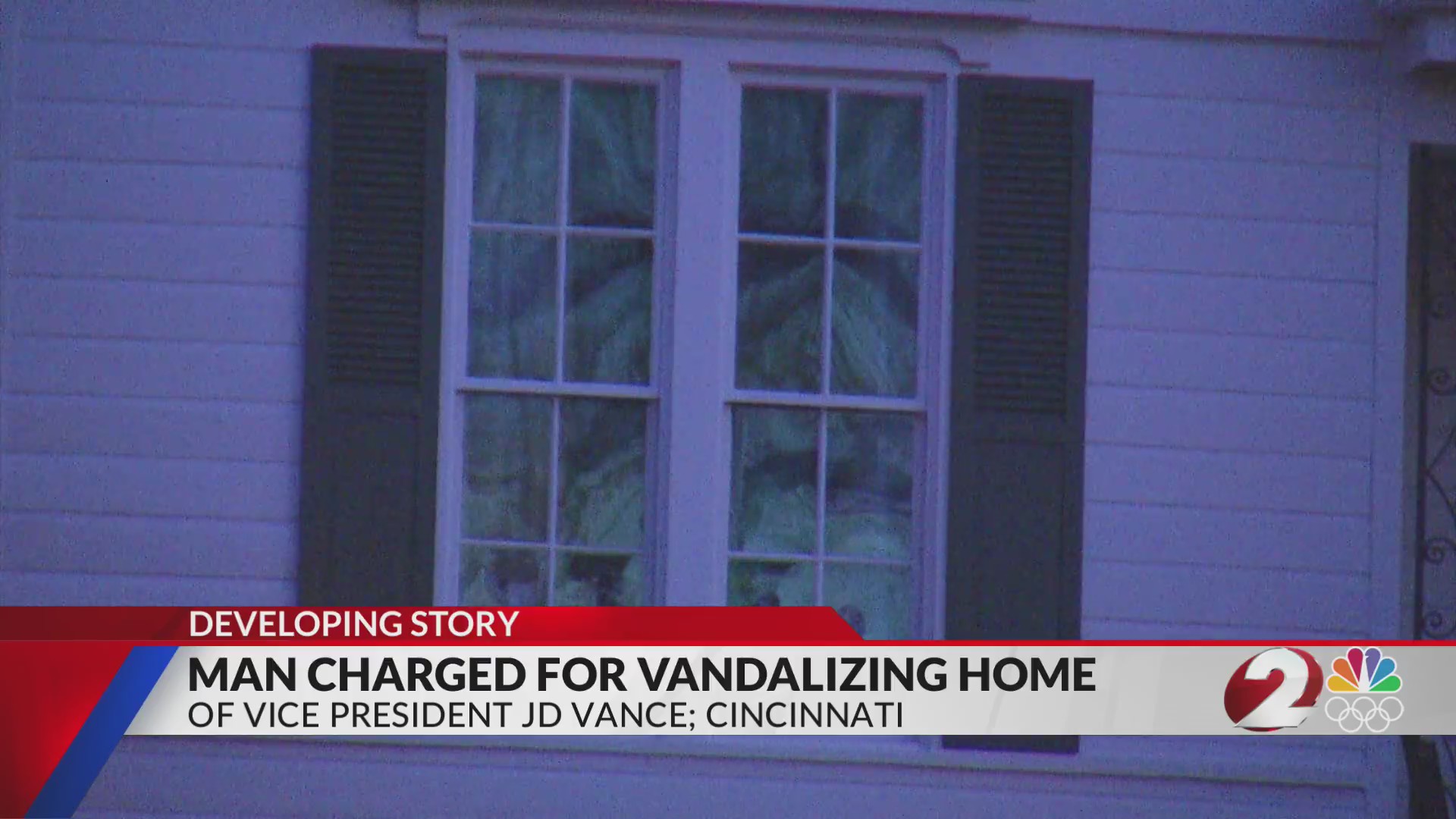 Man charged in vandalism of JD Vance's Cincinnati home