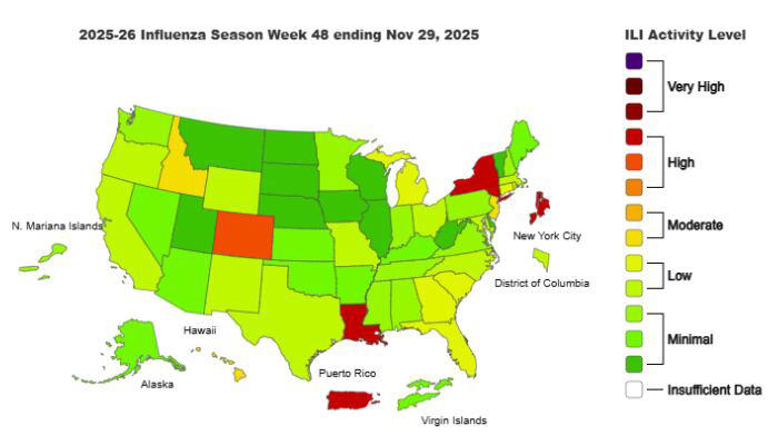 Tennessee flu spread among worst in US, CDC data shows