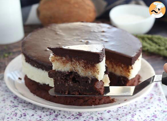 Bolo prestígio (brownie prestígio)