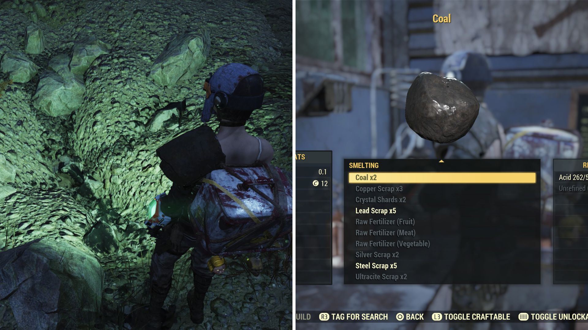 Where to farm coal in Fallout 76