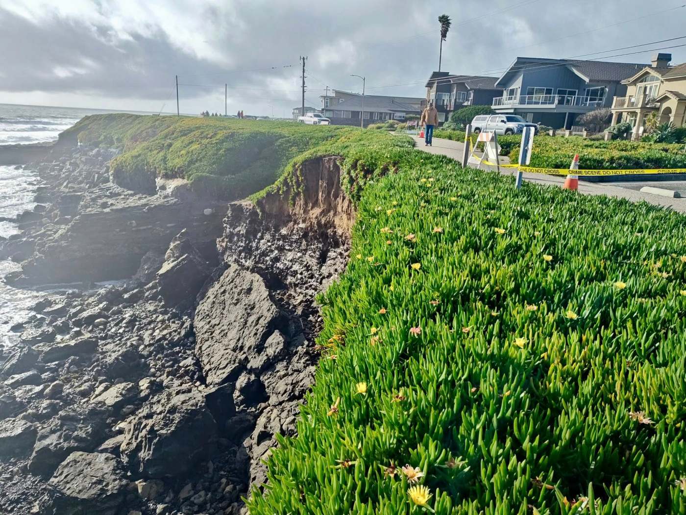 Another one bites the bluff: Waves cleave off small slab of land from ...
