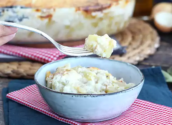 Cod fish with cream, the Portuguese recipe