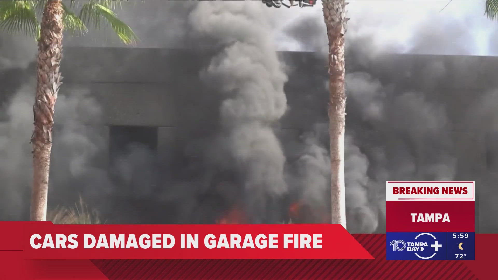 Multiple cars catch fire near Grand Hyatt hotel parking garage in Tampa