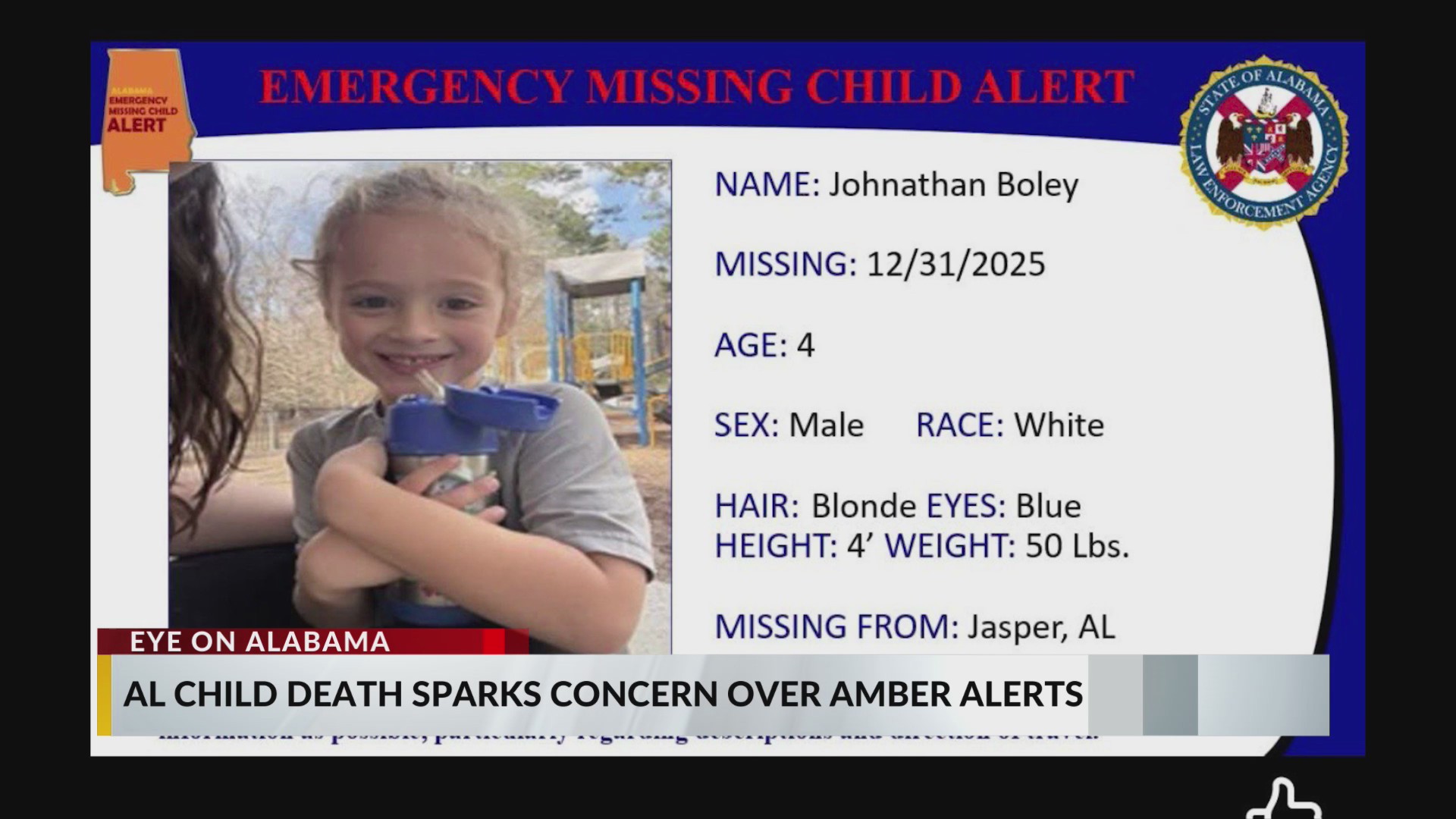 Death of 4-year-old in Walker Co. sparks concerns over Amber Alert systems