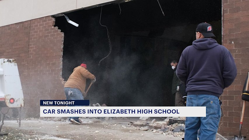 Car crashes into Elizabeth HS auditorium, injuring student