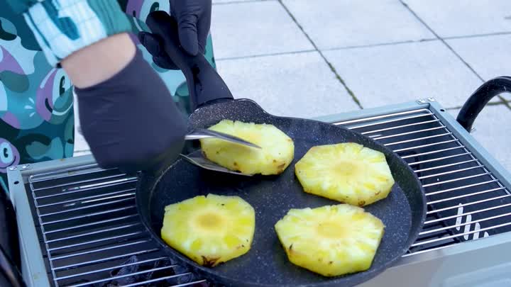 Piña a la parrilla: deliciosa delicadeza