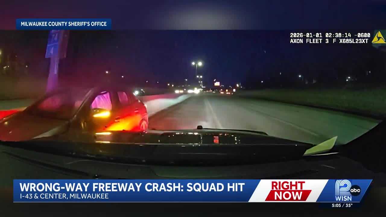 Wrong-way driver collides head-on with deputy squad car
