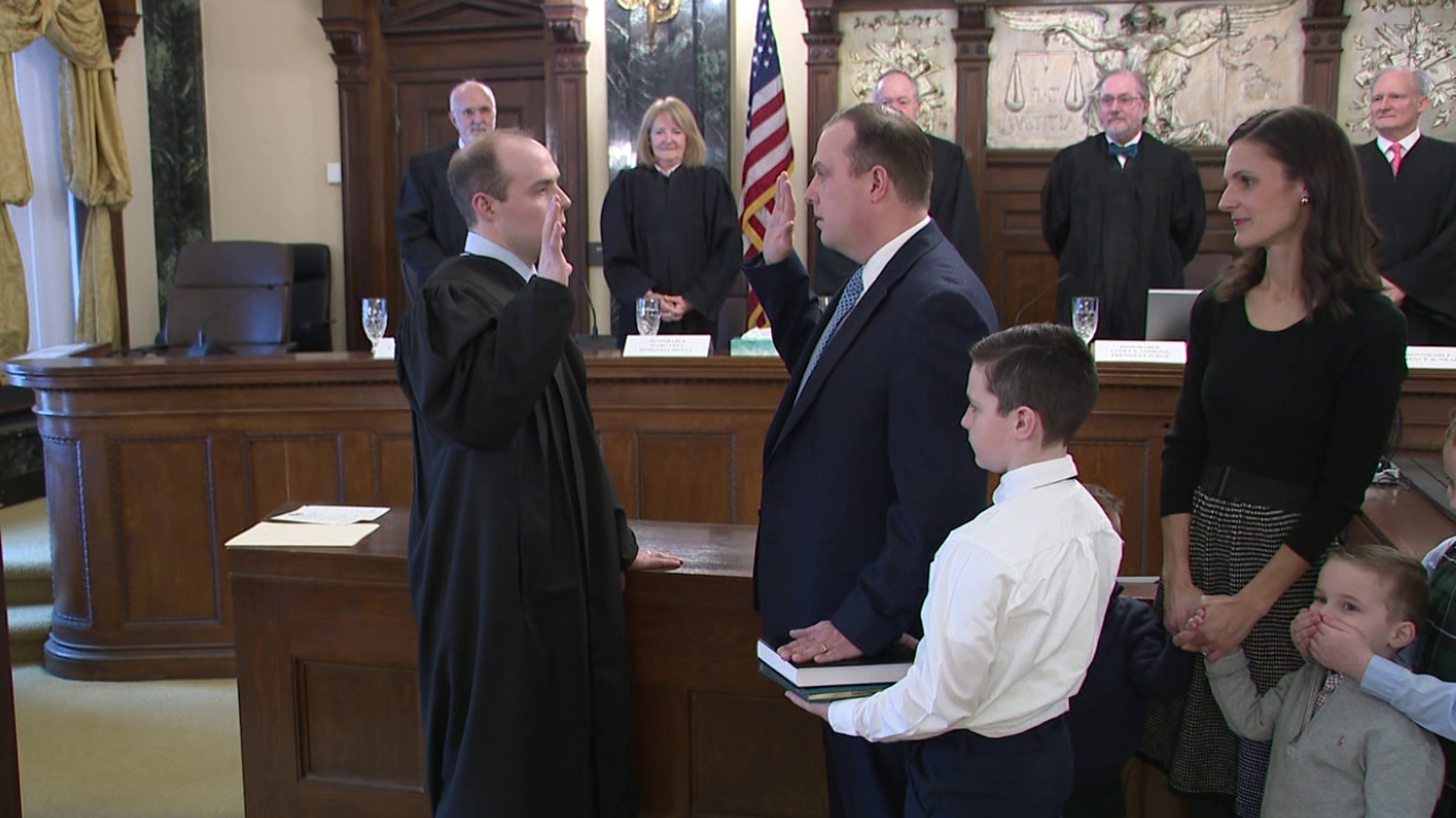 Gallagher sworn in as district attorney, Cognetti sworn in as Scranton ...