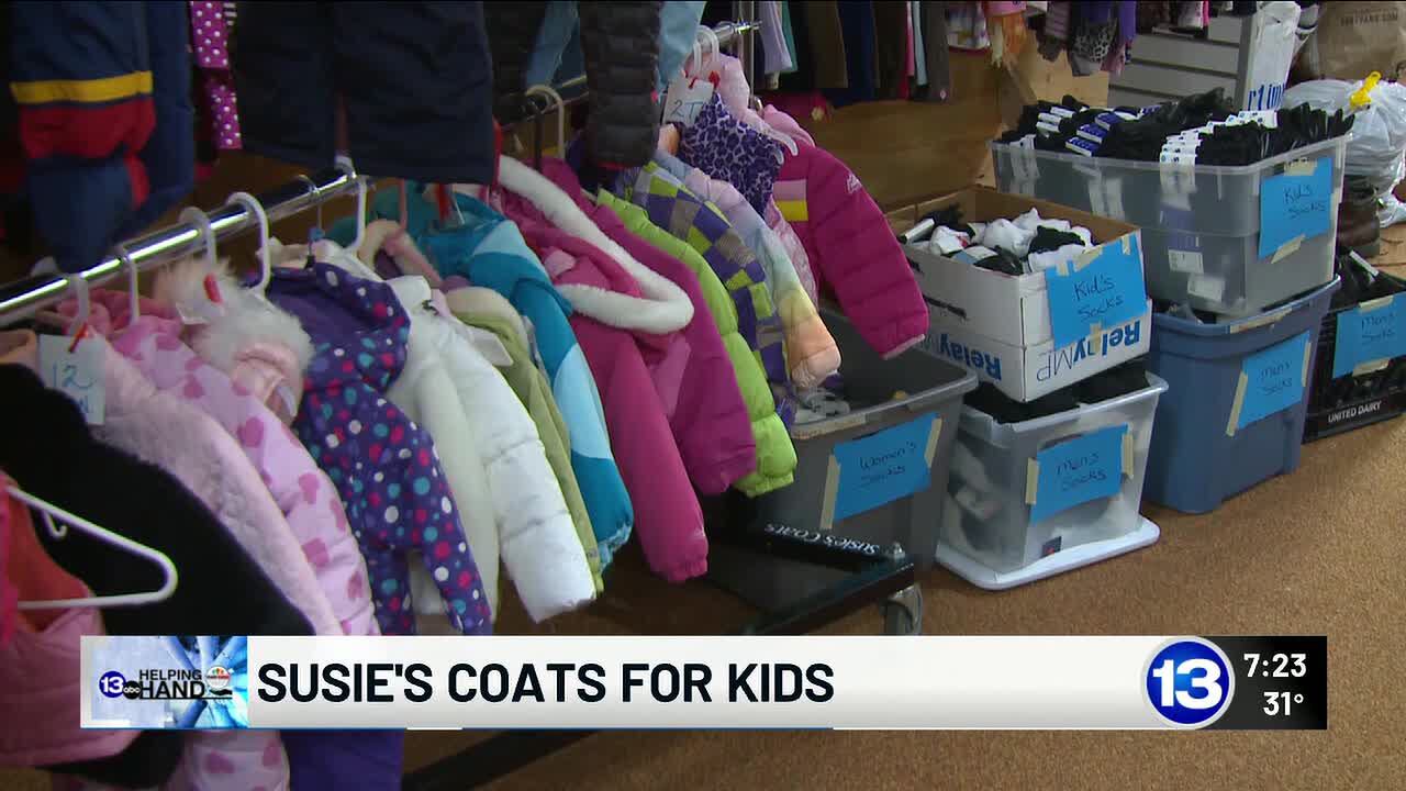 Susie’s Coats for Kids gets a helping hand