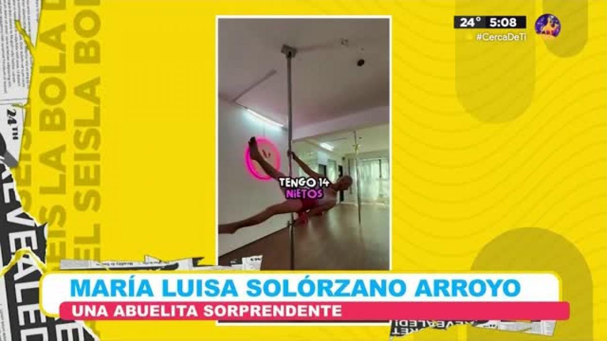 A sus 87 años, doña María Luisa es la abuelita del tubo