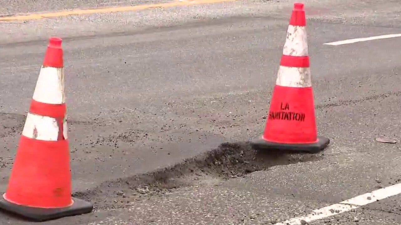 Pothole problem in Los Angeles