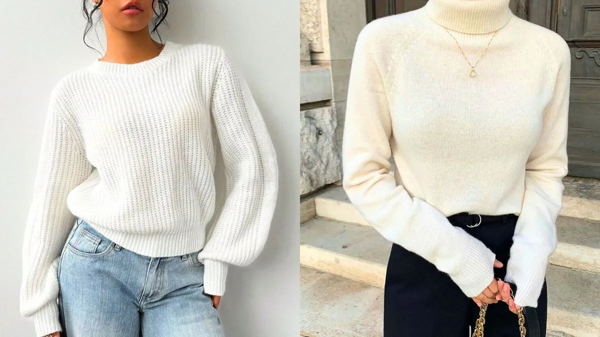 Elegant white woolen sweaters for ladies: Warm and stylish picks