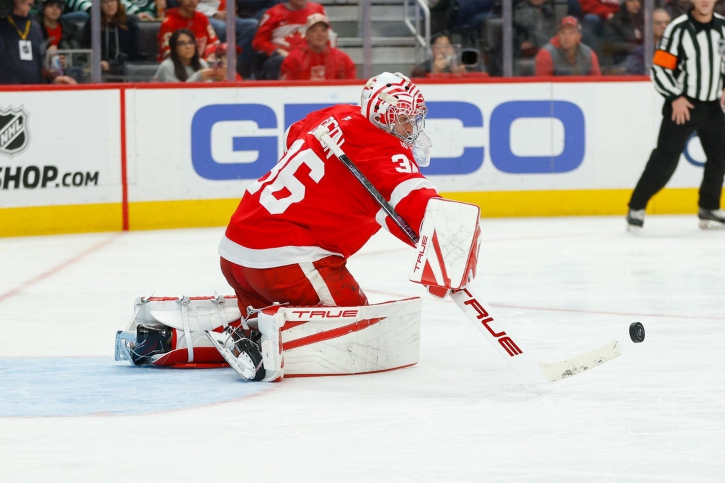 John Gibson carries Red Wings to win in Ottawa