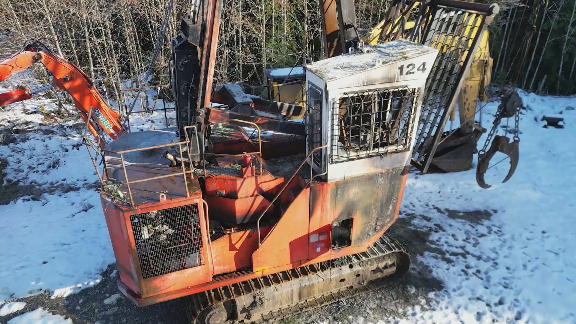 RCMP investigating after logging equipment destroyed by fire