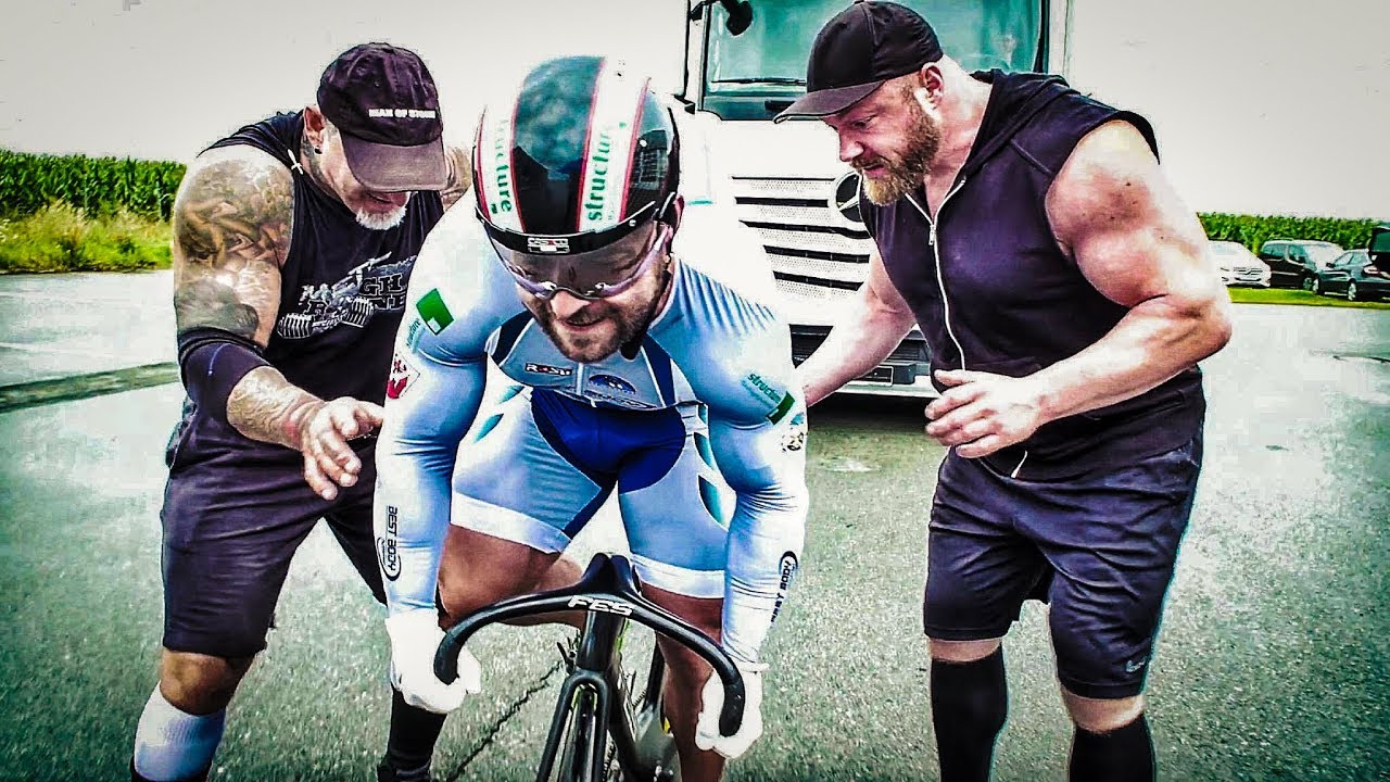 LKW ziehen! Bodybuilder vs Strongman vs Radprofi